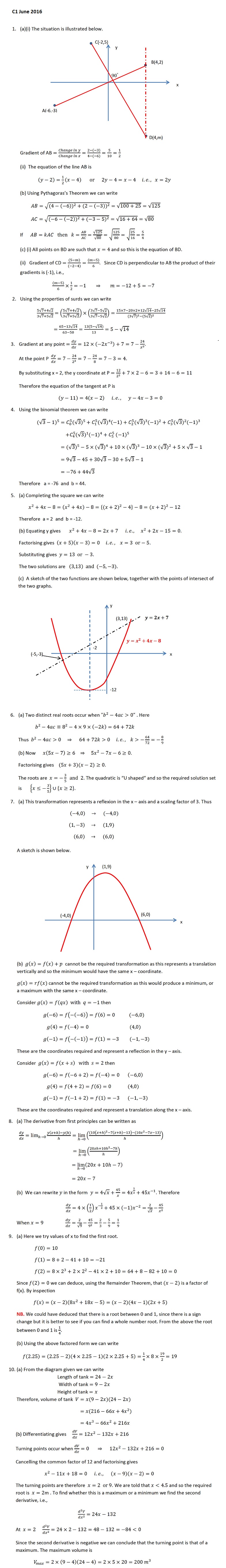 c1solutions 2016 – Maths Tutor